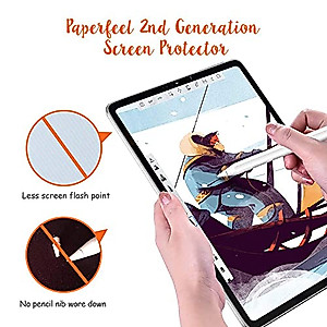 bersem 2-Pack Paperfeel Screen Protector Compatible with iPad Pro 12.9 Inch (2022 & 2021 & 2020 & 2018), iPad Pro 12.9 6th / 5th / 4th / 3rd Generation Matte PET Film for Drawing, Anti-Glare