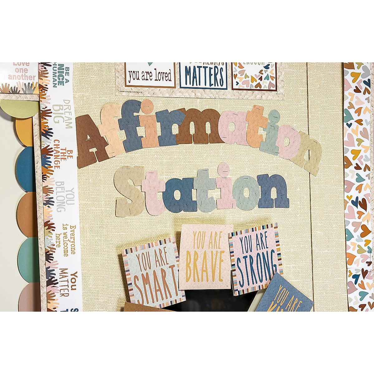 Teacher Created Resources Everyone is Welcome 7" Fun Font Letters (TCR70101) & Everyone is Welcome Positive Affirmations Accents (TCR7133)