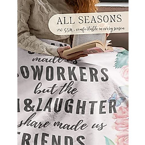 InnoBeta Coworker Leaving Gifts for Women Flannel Blankets Throws, Going Away Gift for Coworker, Leaving Farewell New Job Presents (50"x 65") - Purple