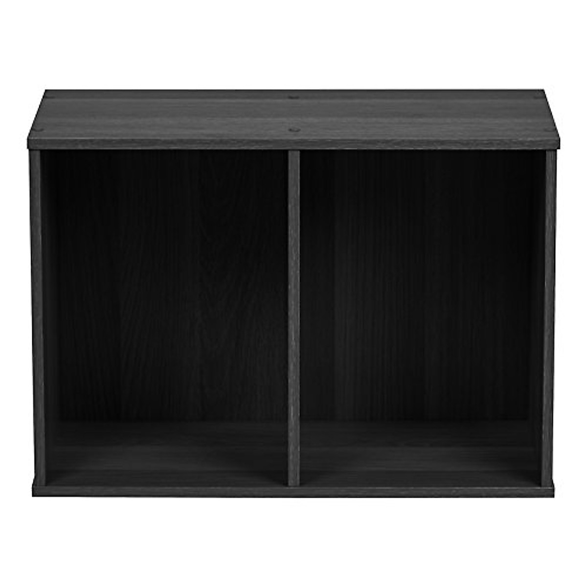 IRIS USA 2-Tier Wood Storage Shelf, Black