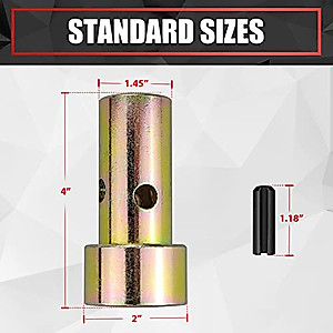 VIAGL 2 Pair of Cat 1 Quick Hitch Adapter Bushings Set for Category I 3-Point Tractors Use with Quick Hitch System