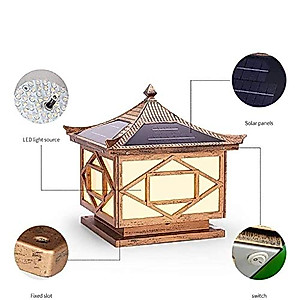 SPNEC Solar Lights, Outdoor Garden Lights, Home Gate Pillar Lights, Outdoor Garden Pillar Headlights