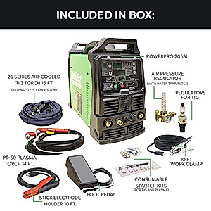2021 PowerPro 256D DIGITAL 250 Amp AC/DC TIG Stick Advanced PULSE 60 Amp Plasma Multi-function Combo Welder