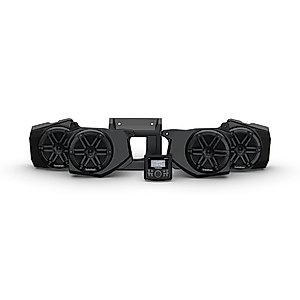 Rockford Fosgate RNGR18-STG2 Audio Kit: PMX-1 Receiver, M0 Series Front & Rear Speakers for Select Polaris Ranger Models (2018-2022)
