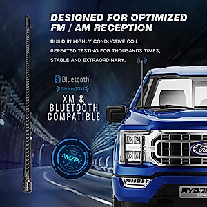 RYDONAIR Antenna Compatible with Ford F150 2009-2024 | 13 inches Flexible Rubber Antenna Replacement | Designed for Optimized FM/AM Reception