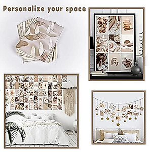 ANERZA Beige Wall Collage Kit Aesthetic Pictures, Boho Room Decor for Bedroom Aesthetic, Posters for Room Aesthetic, Cute Photo Wall Decorations for Teen Girls, Dorm Trendy Wall Art