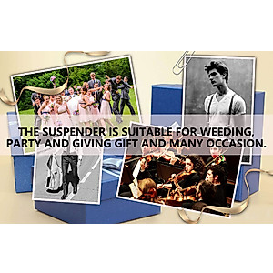 SupSuspen Mens Suspenders with Snap Hooks X Shape Black Suspenders Formal Braces