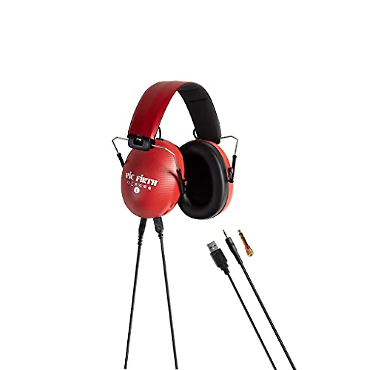 Vic Firth Bluetooth Isolation Headphones, Red (VXHP0012)