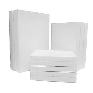 White Assorted Size Gift Wrap Packaging Present Boxes - Two Packs of 10 Boxes Each