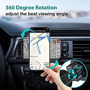 pop-tech Air Vent Phone Mount for Socket Grips, [Upgraded Clip] Universal Car Phone Holder Cradle for Swappable Collapsible Grip with Adjustable 360°Rotation Compatible with iPhone & Samgsung Galaxy