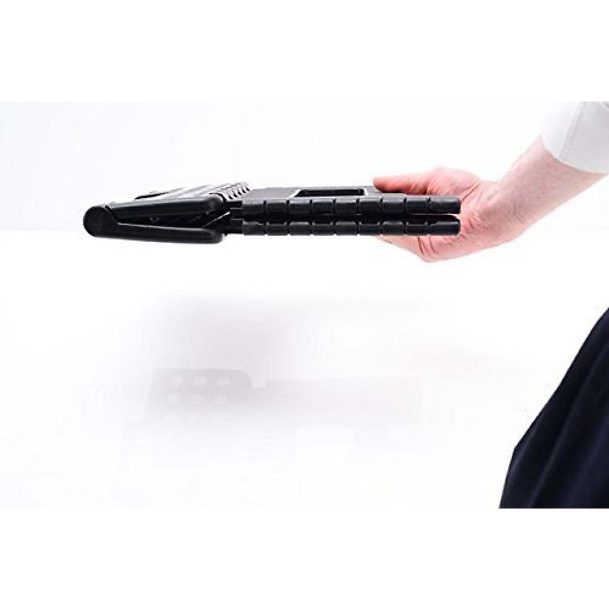 StepSafe Non Slip Folding Step Stool For Kids and Adults with Handle- 9 in Height, Holds up to 300 Lb! (black)