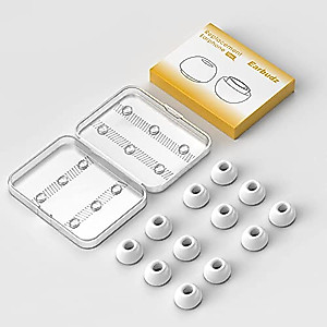 Airpods Pro [6 Pairs Medium Only] Replacement Earbud Tips Covers for Airpods Pro Original & Airpods Pro 2nd Generation (White)