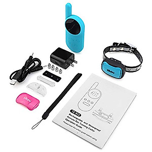 eXuby - Tiny Shock Collar for Small Dogs 5-15lbs - Smallest Collar on The Market - Sound, Vibration, & Shock - 9 Intensity Levels - Pocket-Size Remote - Long Battery Life - Water-Resistant (Teal)