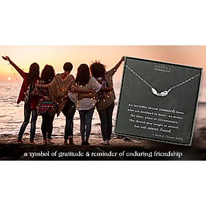 EFYTAL Best Friend Necklace, Sterling Silver or Gold Plated Feather Friendship Necklace, Gifts for Best Friends, BFF Necklace, Best Friend Necklaces for Women, Friendship Jewelry, Bestie Necklace