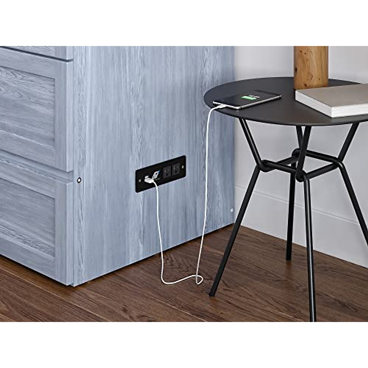 AFI,Northfield Murphy Bed Chest, Full, Driftwood