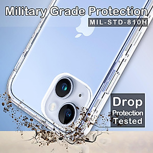 Coolwee Full Body Protective Hybrid 3 in 1 Rugged for Apple iPhone 15 Plus, 6.7 inch, Heavy Duty Shockproof Women Men Military Grade Protection Crystal Clear, Transparent