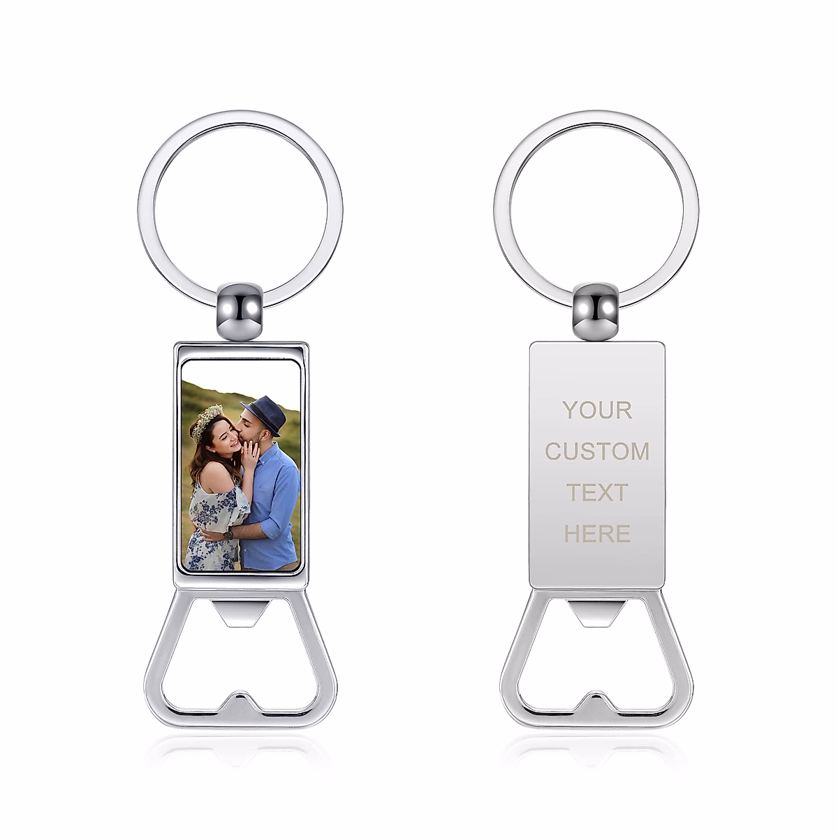Personalized Master Custom Opener Keychain with Picture Engraved Color Photo Keychain Accessories Jewelry for Dad Husband Birthday Father's Day Gifts