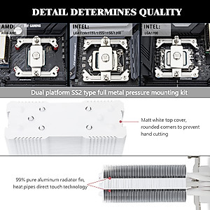 Thermalright Assassin King 120 SE White ARGB CPU Air Cooler, AK120 SE White ARB, 5 Heatpipes, TL-C12CW-S PWM Quiet Fan CPU Cooler with S-FDB Bearing, for AMD AM4/AM5/Intel LGA1700/1150/1151/1200