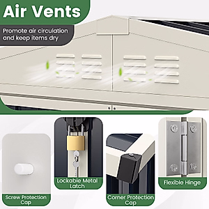 Goplus 6.8 x 3.8 FT Metal Outdoor Storage Shed, Snap-on Structures for Efficient Assembly, All-Weather Color Steel Utility Storage House w/Lockable Door, Bike Tool Sheds for Garden Yard Lawn Patio