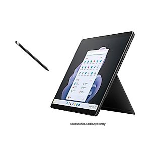 Microsoft Surface Pro 9, 13.3" Touchscreen 2-in-1 Tablet, 12th Gen Intel Core i7-1255U, Intel Iris Xe Graphics, 16GB DDR5 RAM, 256GB SSD, Windows 11h, Graphite, Device Only, with MTC Stylus Pen