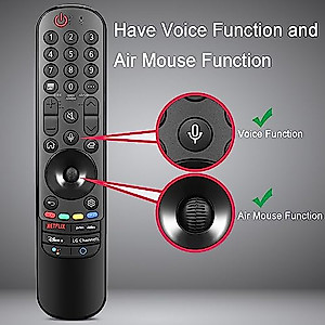 AZMKIMI Remote Control Replacement for LG MR22GA MR21GA Magic Smart TV LCD LED 3D HDTV Most 2021 2022 TVs Smart TVs (Voice Search)