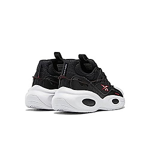 Reebok Unisex Solution Mid Basketball Shoe, Black/White/Vector Red, 11 US Men