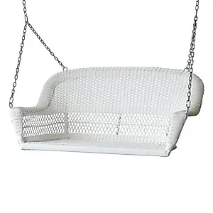 Jeco W00206S-B Resin Wicker, White