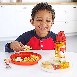 Skip Hop Non-Slip Baby Plates, Zoo Smart Serve, 2 Pack, Fox