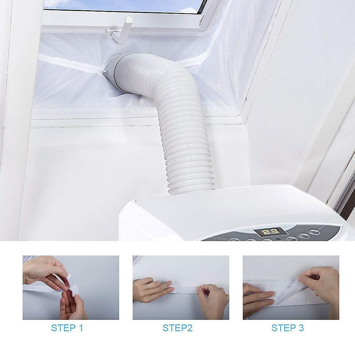 Morningrising Window Seal for Portable Air Conditioner,Window Seal for AC Unit,Push and Pull Window Seal Plate,Open Window Frame Side Soft Board