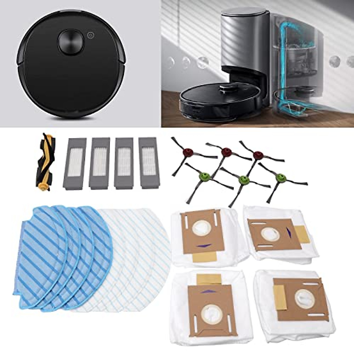 Robotic Vacuum Cleaner Replacement Parts, Accessories Kit Replacement for DEEBOT OZMO T8 T8aivi