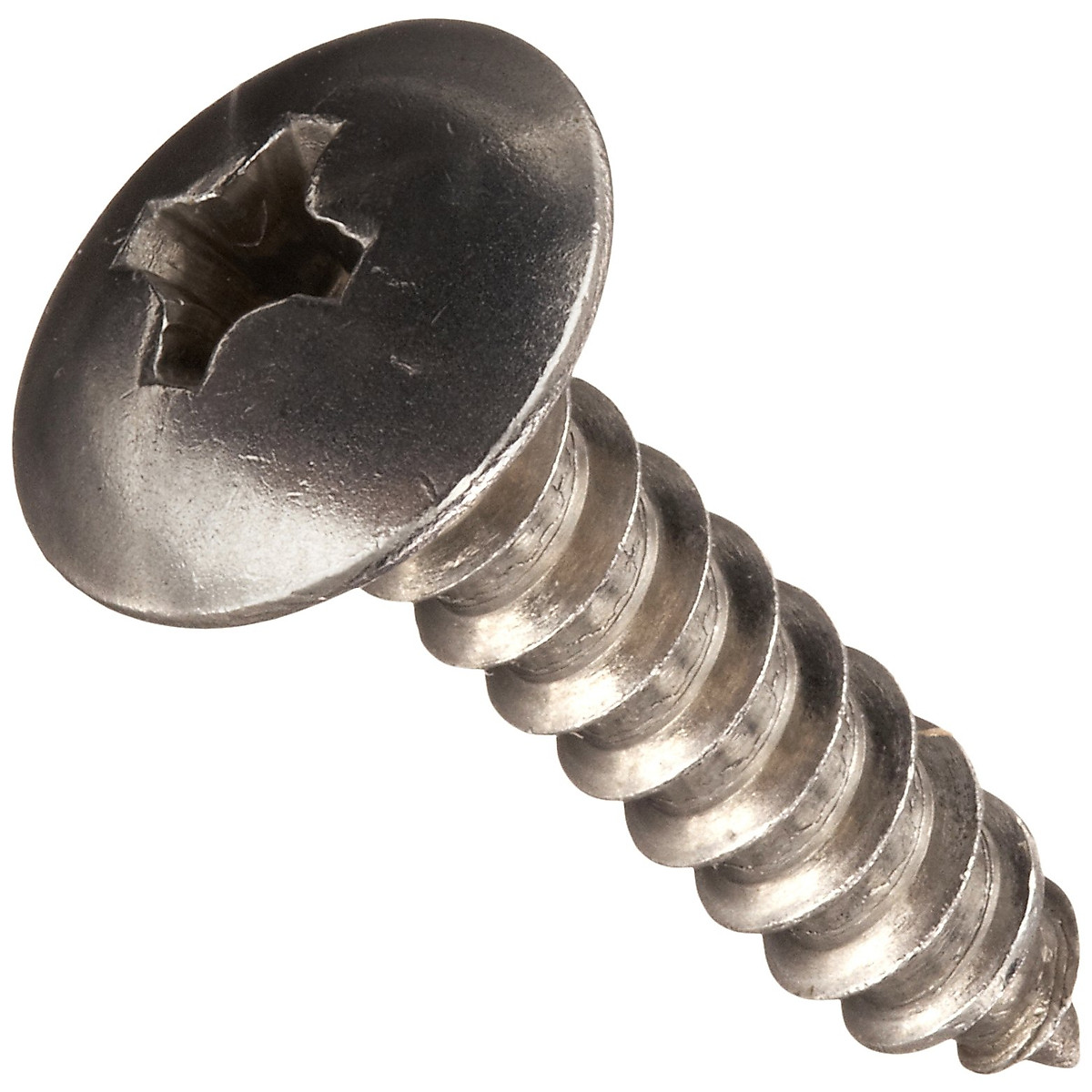 Small Parts 0812APT188 18-8 Stainless Steel Sheet Metal Screw, Plain Finish, Truss Head, Phillips Drive, Type A, #8-15 Thread Size, 3/4" Length (Pack of 100)