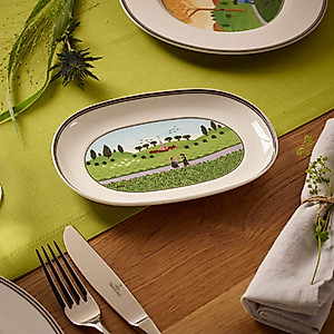 Villeroy & Boch Design Naif Pickle Dish, 7.75 in, White/Colorful