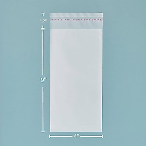 Yotelab Self Sealing Cellophane Bags,4x9 Inch Clear Resealable Cellophane Bags Self Adhesive for Packaging Packaging Gifts, Products,100 Pcs