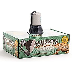 Fluker's Repta-Clamp Lamp Ceramic with Dimmable Switch 5.5in - Includes Attached DBDPet Pro-Tip Guide