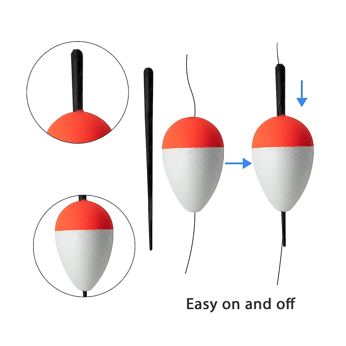 Fishing Bobbers Kit Slip Floats Set Rig Jig Heads Hook Soft Lures Adjustable Popping Cork Fishing Tackle Gear