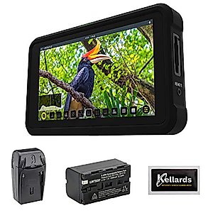Atomos Shinobi 5.2" 4K HDMI Monitor Bundle with Lithium-Ion Battery, AC/DC Charger & Screen Cleaning (5-Pack)
