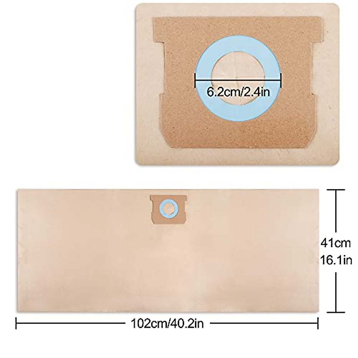 9 Pack DXVA19-4102 Dust Bag Compatible with DEWALT 12 to 16 Gallon Wet Dry Vacumm DXV12P, DXV14P, DXV16P, DXV16S, DXV16PA, by KEEPOW