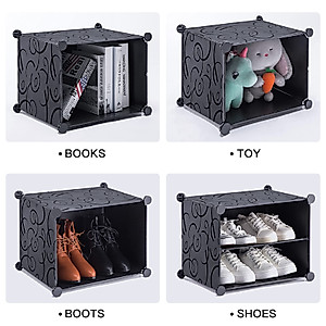 YOUDENOVA Shoe organizer Cabinet,24 Pair shoe rack organizer closet, DIY Narrow Standing Stackable Space Saver Shoe Cabinet with Doors