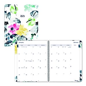 Blueline Monthly 14-Month Planner, Floral Watercolor Artwork, 11 x 8.5, Multicolor Cover, 14-Month (Dec to Jan): 2022 to 2024