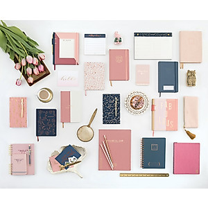 DesignWorks Ink 17-Month Simple Cloth Calendar, Dusty Pink- Affaires Du Jour