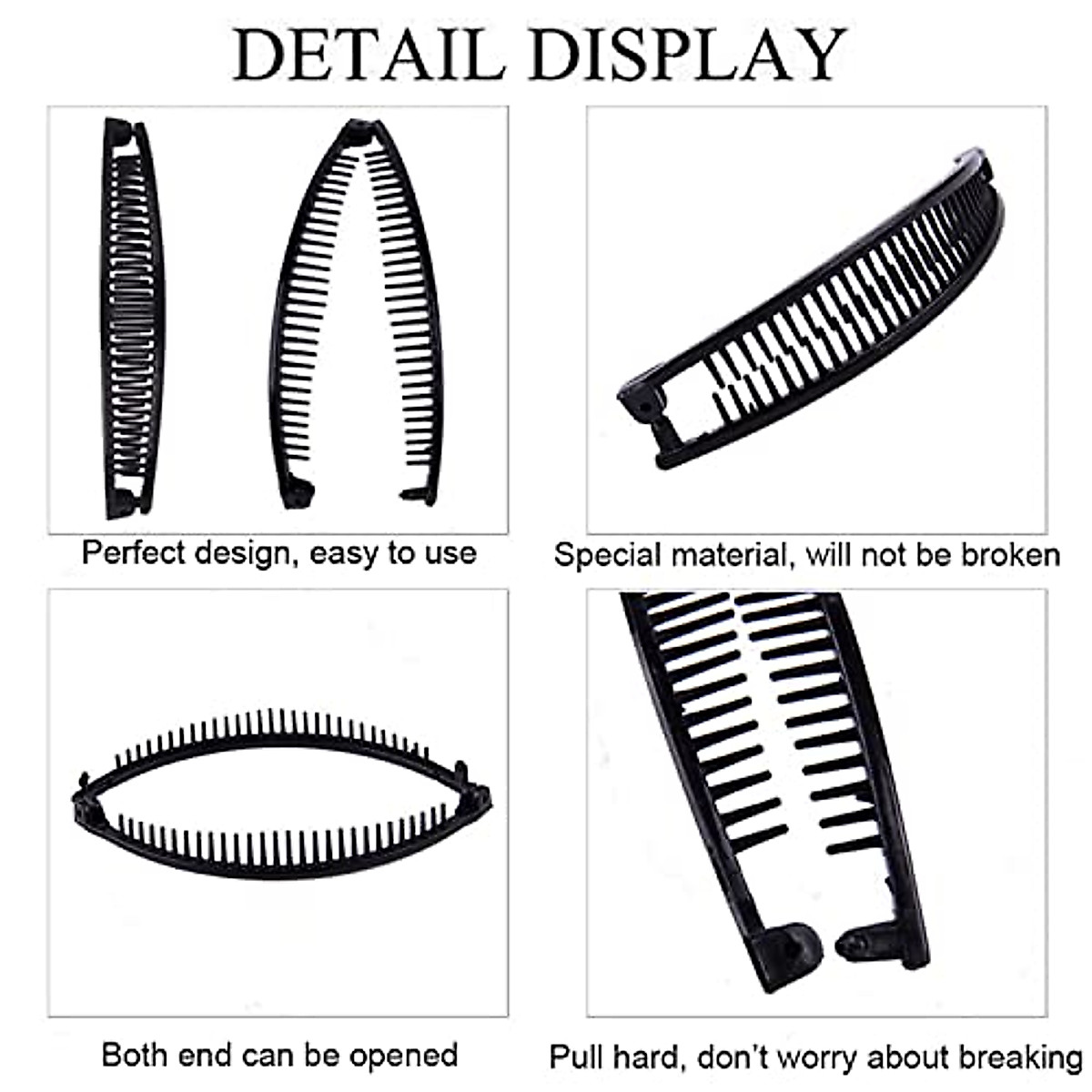 Youme Banana Clips Hair for Women Vintage Large Bananas Hair Clip for Thick Fine Hair Banana Combs Barrettes