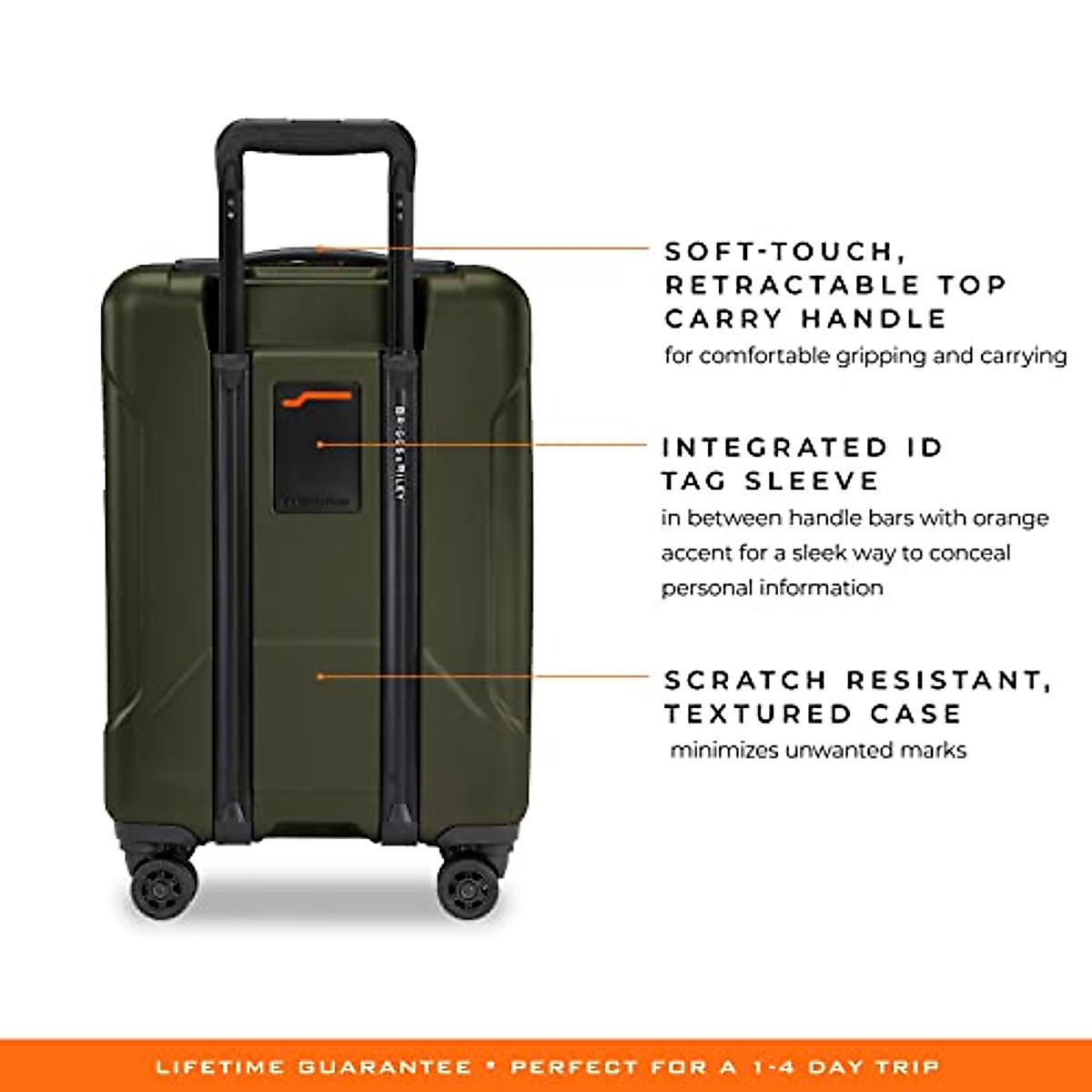Briggs & Riley Torq Hardside Carry On Luggage with Spinner Wheels 22 inch. USB Charging Port, TSA-Friendly Locks, Easy Access Hinged Front Pocket, Green