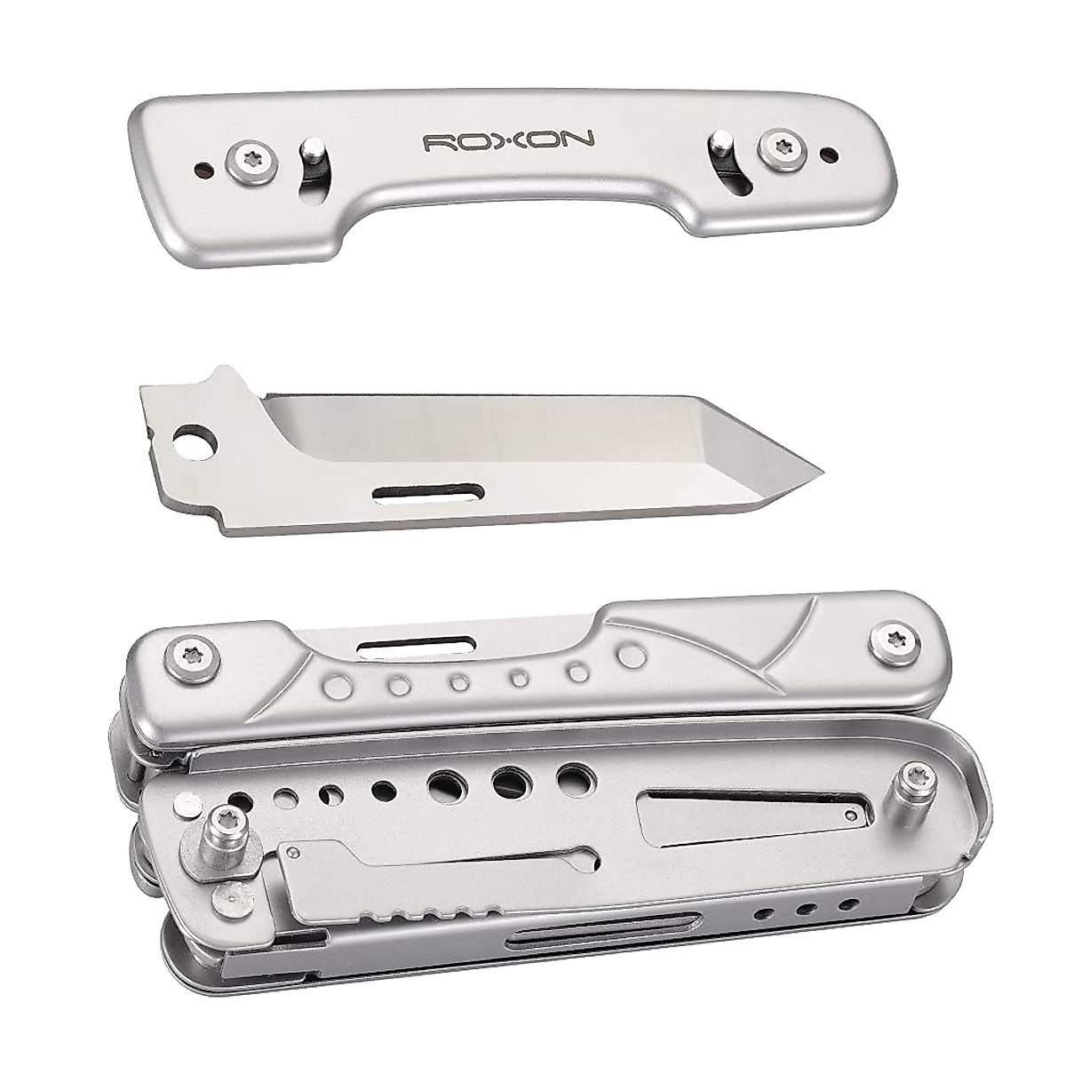 ROXON S802 Phantom Updated Version Multi Tool Pliers and scissors with Replaceable Knife and Wire Cutters… (S802S)