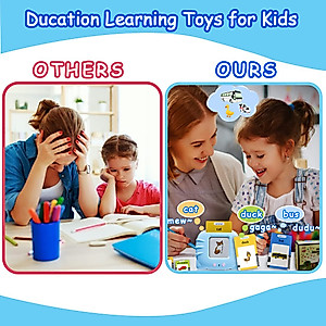 JUNQIU Flash Cards Educational Toys for Toddlers 2 3 4 5 6 Year Old, Toddler Learning Toys for Girls Boys Gifts