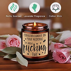 GSPY Scented Candles - Wedding Gifts for Couple - Congratulations on Your Wedding, Funny Wedding Gifts, Wedding Candles - Best Friend Wedding Gift, Newlywed Gift, Bride and Groom Gifts, Marriage Gifts