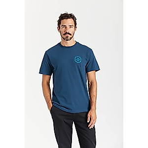 Brixton Men's Pledge Long Sleeve Standard T-Shirt, Moonlit Ocean/Gradient, Large