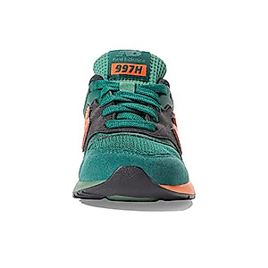 New Balance Baby Girls Kids 997H Bungee Lace Sneaker, Nightwatch Green/Jade, 4 Wide Infant