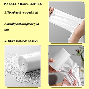 4 Gallon Small Trash Bags 220 Count, Clear Waste Basket Trash Bags for Bathroom, Kitchen, Bedroom, 5 Gallon Garbage Bags Unscented Can 15 Liters