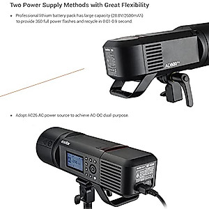 Godox AD600 Pro AD600Pro Godox Flash for Canon Nikon Sony Fujifilm Olympus Panasonic Camera,Built-in Godox 2.4G Wireless X System,600Ws TTL Outdoor Flash with Li-ion Battery HSS 1/8000s Strobe Light