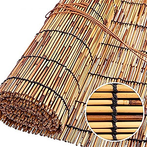 Outdoor Bamboo Blinds, Roller Patio Blinds Patio Shades Roll Up Outdoor Light Filtering Privacy Protection, Easy Installation Outdoor Blinds VXHCS (Color : Brown, Size : 86x102cm)